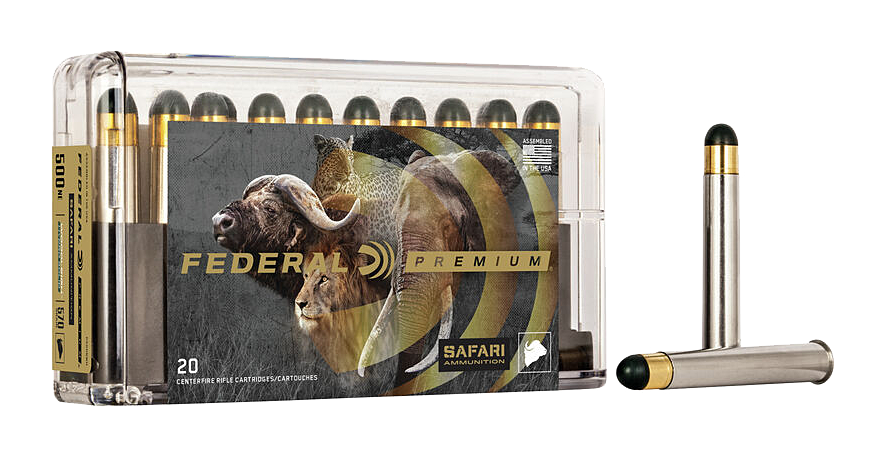 Federal Premium Safari Cape-Shok .500 Nitro Express 570 Grain Woodleigh ...